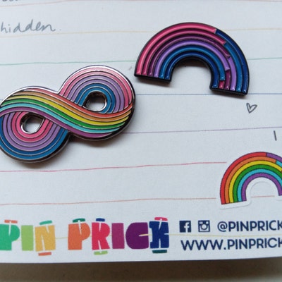 Rainbow PRIDE Pins LGBT Badge Subtle Pride Accessory Badge LGBT Gay ...