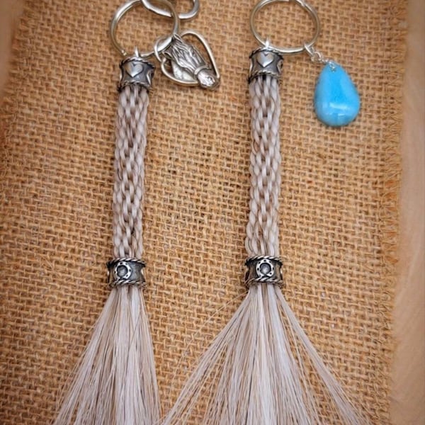 Horse Hair Keepsake Keychain - Solid Sterling Silver - Custom Order - Etsy