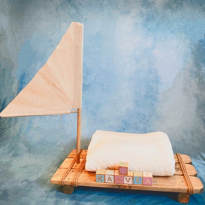 WOODEN RAFT Baby Photo Prop, Real Wood, Vintage Style, Baby Raft Prop ...