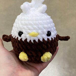 Crochet Eagle Pattern LOW SEW Bird Mini Baby Eagle Stuffed Animal PDF ...