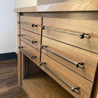 Hand Crafted Simple Drawer Pulls Handles Knobs Farmhouse Rustic Kitchen ...