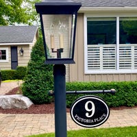 Hanging Address Sign, Driveway Address Sign, Signpost Sign, Wood Grain ...