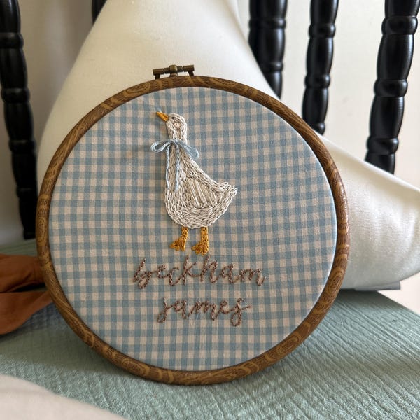 Baby Name Embroidery Hoop / Hand Embroidery / Custom Baby Gift / Birth ...