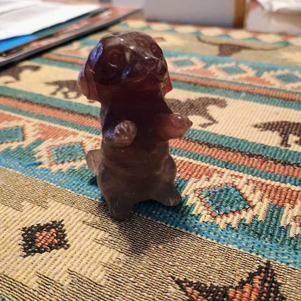2.3'' Natural Crystal Dogs, Hand Carved Puppy Sculptures, Crystal ...