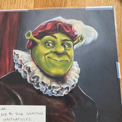 Regal Shrek Print Signed & Dated Renaissance 8 X 8 Print on Deluxe ...