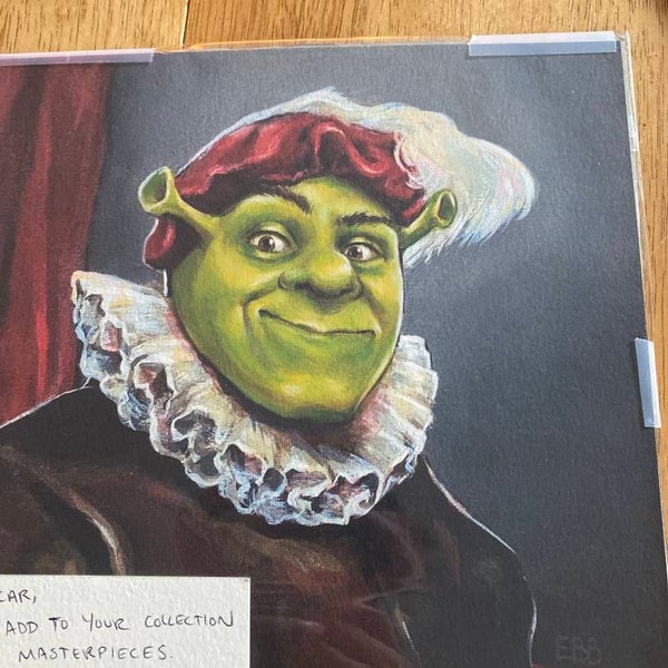 Regal Shrek Print Signed & Dated - Renaissance 8 X 8 Print on Deluxe ...