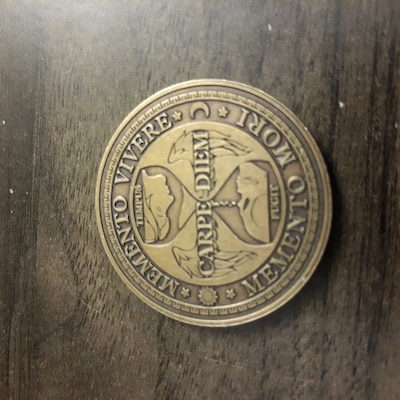 Carpe Diem Coin Daily Stoic Coin Memento Mori Bronze Challenge Coin ...