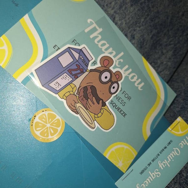 Arthur Show Inspired Waterproof Vinyl Stickers, Nostalgic TV Stickers ...