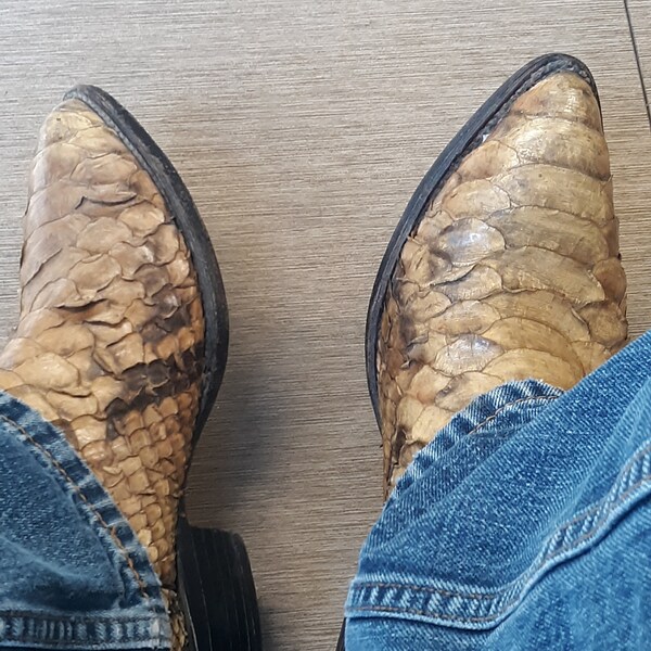 Real Vintage Python Cowboy Boots Tony Lama Men’s Size 11 1/2 . - Etsy