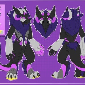 Ampwave Furry Art Base Ref Sheet - Etsy Canada