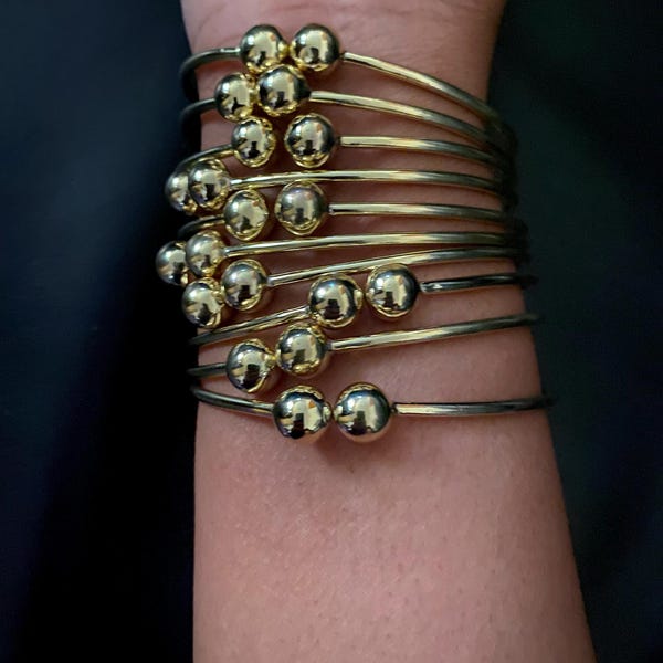 Stacking Bangle in Sterling Silver, Sterling Silver Bangle Set, Set of ...