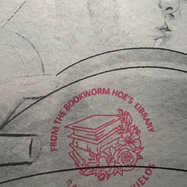 Book Stamp With Initials Monogram Font Custom Made From the Library of ...