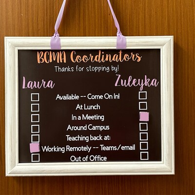 Shared Office Door Sign,office Sign for Two People,co-workers Door Sign ...