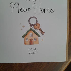 Personalised New Home Card - New Home Gift - Congratulations on Your ...