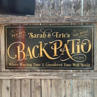 Personalized Back Patio Sign – Backyard Bar and Grill Wall Art, Pool ...