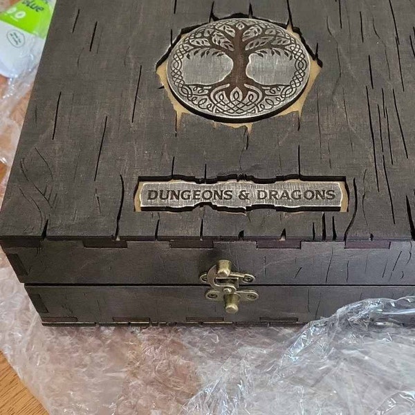 Wooden Dice Tray With Fantasy Map D&D Custom Dice Tray RPG Dice Rolling ...