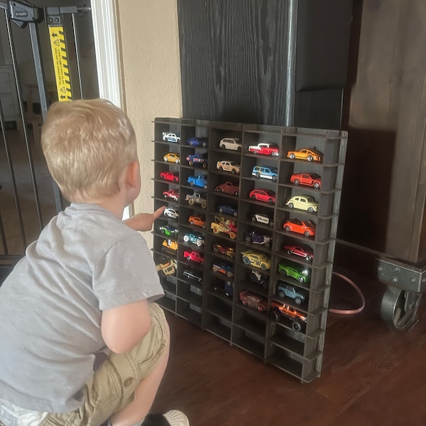 1:64 Toy Car Wall Shelf, Hotwheels, Matchbox Compatible Display Case ...
