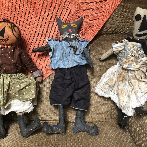 Primitive Deer Epattern Pattern Christmas Doll Reindeer Instant ...