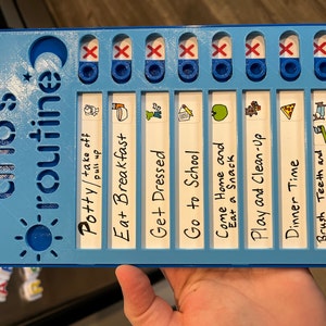 Sliding Routine Chart Chore Chart Daily Checklist Kids - Etsy