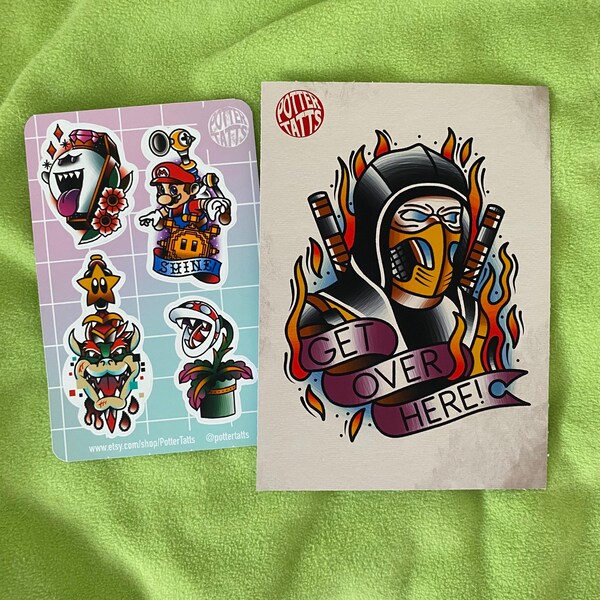 Nintendo 64 Controller Old School Traditional Tattoo Flash Art Print ...