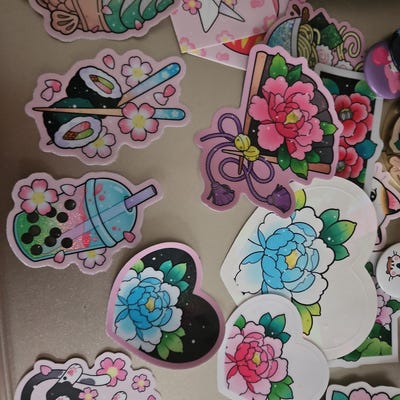 CLEAR Pink Chrysanthemum Kiku Japanese Pastel Flower STICKER by ...