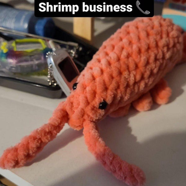 Shrimp Plush - Crochet Amigurumi Stuffed Animal - Etsy