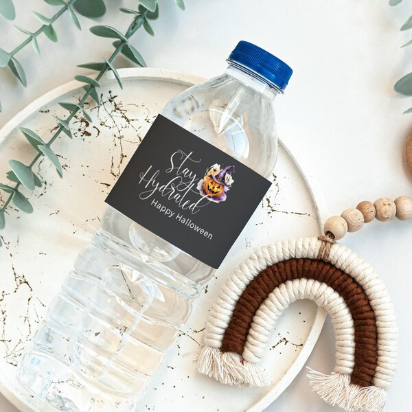 Water Bottle Label Mockup, Wedding Favor Tag Mockup, Drink Label ...
