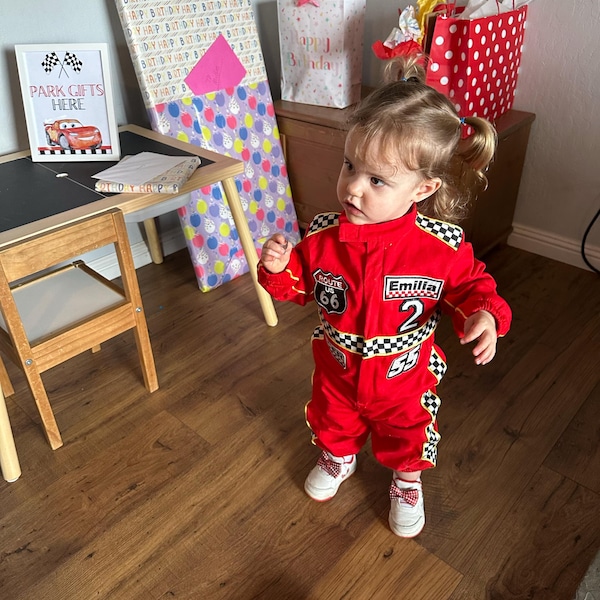 Fast One Birthday Suit Race Car Birthday Toddler Costume Kids Racing ...