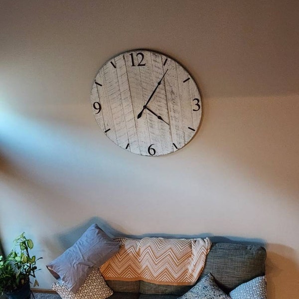 Large Wall Clock / 18" - 42" / Farmhouse Clock / Oversized Wall Clock ...