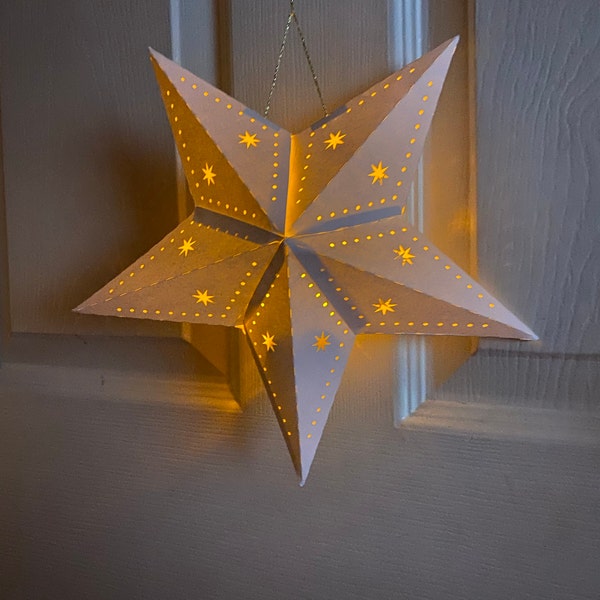 Paper Star Lantern W Tiny Stars - SVG CUTTING FILE Pdf Special Occasion ...