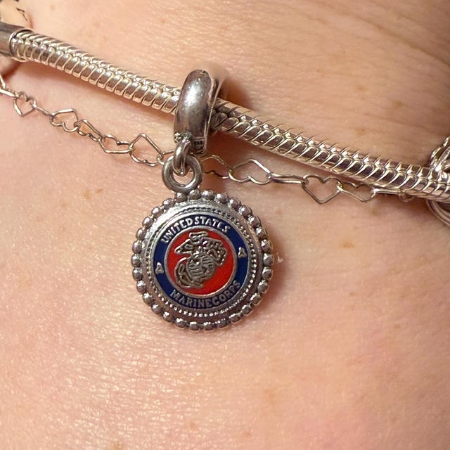 Pandora USMC Charm United States Marine Corps Dangle Charm Pendant S925 Silver Jewelry for Bracelet for Necklace Mixed Enamel With Gift Box Etsy