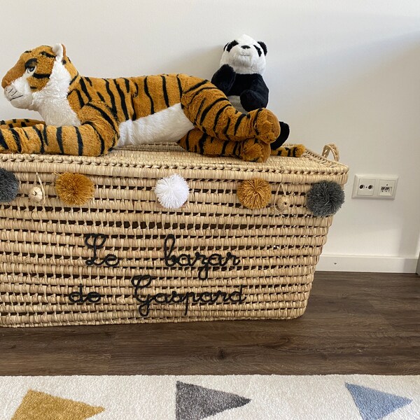 PERSONALIZED Wicker Storage Chest, Toy Trunk, Wicker Toy Chest, Rattan ...