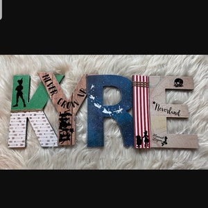 Peter Pan Themed Blue Nursery Letters | Etsy