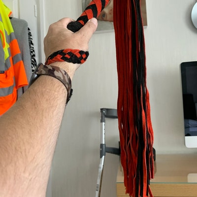 Flogger Floggers Wood Handle Flogger Bdsm Gear Whip - Etsy