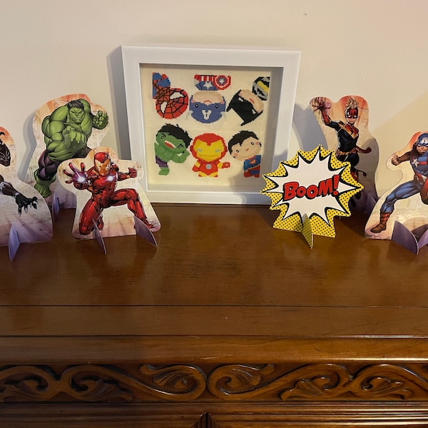 Marvel and DC Superhero Inspired Cross Stitch Pattern, Superhero ...