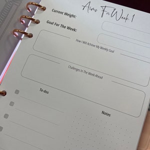 8 Week Countdown Countdown Sheet Weight Loss Countdown - Etsy UK