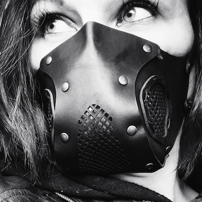 Leather Face Mask With Filter Pocket Ready for Use With Disposable Face ...