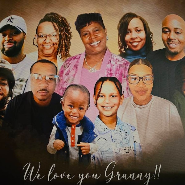 Custom Watercolor Family Portrait From Merging Multiple Photos, Combine ...