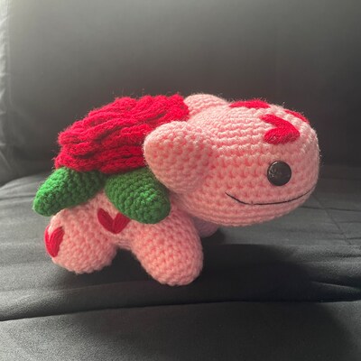 Rose Bulbasaur Inspired Amigurumi Crochet Plush - Etsy