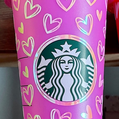 24oz Hearts Cold Cup Svg, Venti Full Wrap Svg, Hearts Svg, Heart Svg ...