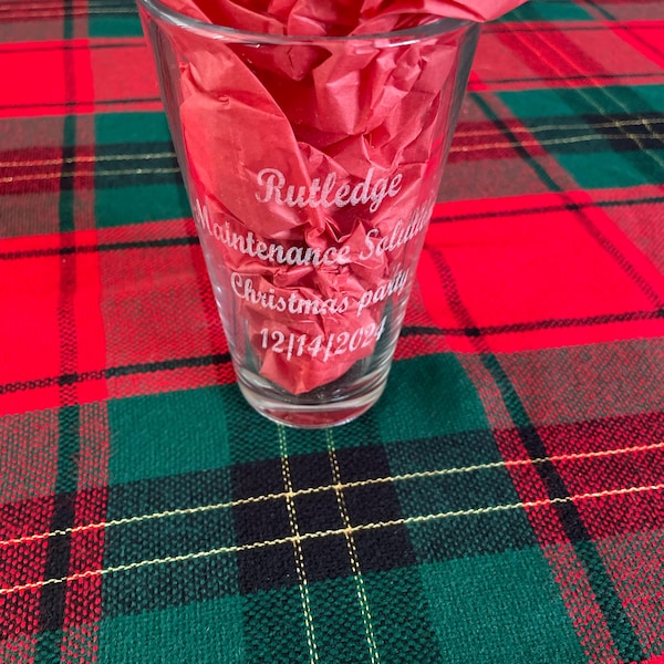 Tin Anniversary Gift. Personalized Engraved Pint Glass 16oz. Get Your ...