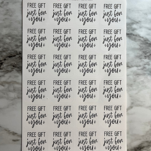 Free Gift Just for You Stickers, Freebie Sticker, Giveaway Winner ...