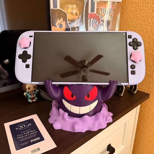 Gengar Nintendo Switch Stand 3D Printed | Pokémon Controller Holder ...