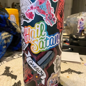Holographic 90s Nostalgia Inspired Hail Satan Vinyl Sticker - Etsy
