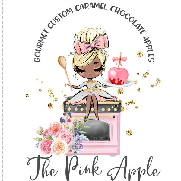 Candy Apple Bakery Logo, Candy Shop Logo, Treats Catering, Baking Logo ...