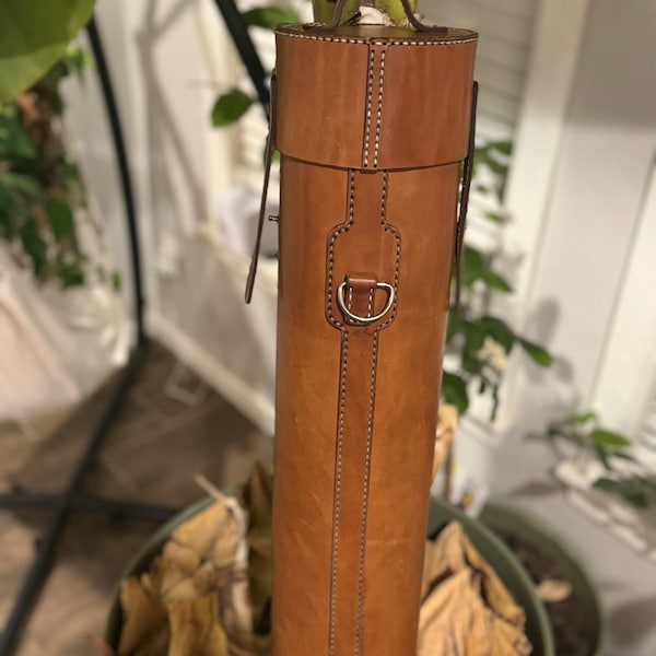 Leather Blueprint Tube PDF Pattern, Leather Map Case for Documents and ...
