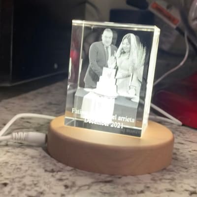 3D Crystal Photo, Custom 3D Crystal Photo Cube, Custom Photo Gift ...