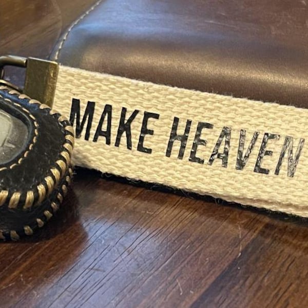 Make Heaven Crowded Keyfob, Christian Keychain 1 Inch, Christian Keyfob ...