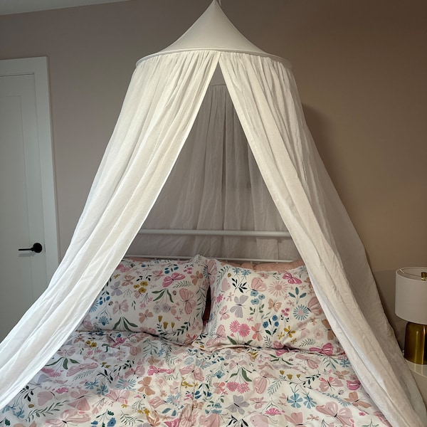 Baumwollbett MAXI Baldachin Salbeigrün Hängender Baldachin Leseecke-Baldachin Baumwoll-Baldachin ...