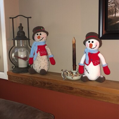 Crochet Pattern Amigurumi Snowman With Christmas Tree DIY Christmas Toy ...